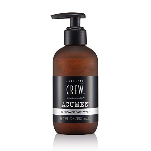 Men's Face Wash by American Crew, In-Shower Facial Wash, Oil-Free, Removes Excess Oil & Dirt, 6.4 Fl Oz