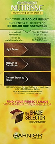 Garnier Nutrisse Nourishing Hair Color Creme, 30 Darkest Brown (Sweet Cola), 3 Count (Packaging May Vary)