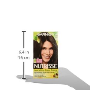 Garnier Nutrisse Nourishing Hair Color Creme, 30 Darkest Brown (Sweet Cola), 3 Count (Packaging May Vary)