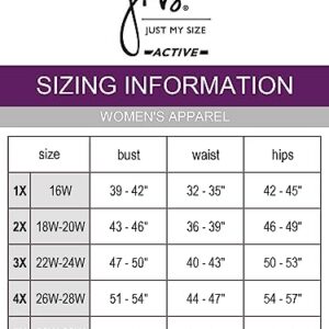 Just My Size Women's Full Zip Jersey Hoodie, White, 5X