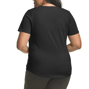 Just My Size Women's Plus-SizeShort Sleeve V-neck T-shirt