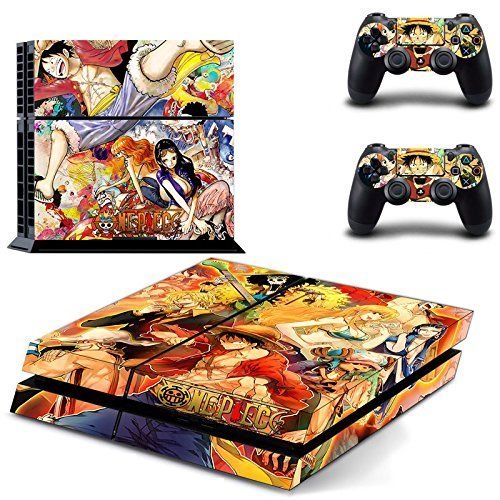 CAN Ps4 Console Designer Protective Vinyl Skin Decal Cover for Sony Playstation 4 & Remote Dualshock 4 Wireless Controller Stickers - One Piece GYTM0149