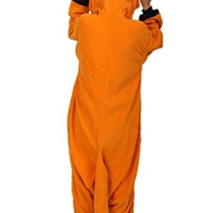 WOTOGOLD Animal Cosplay Costume Fox Unisex Adult Pajamas Dark ,Large,Dark Yellow Fox