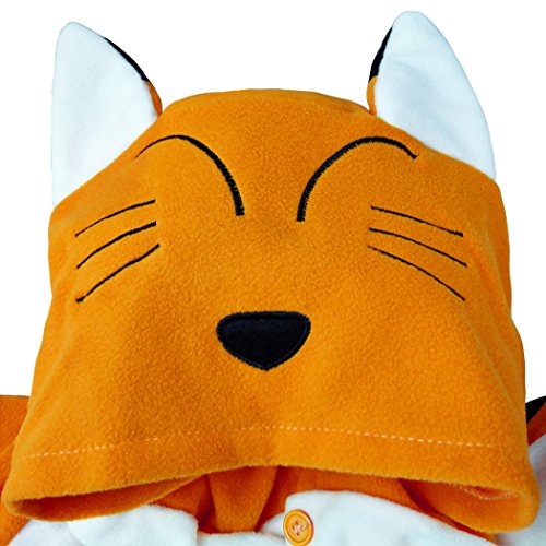 WOTOGOLD Animal Cosplay Costume Fox Unisex Adult Pajamas Dark ,Large,Dark Yellow Fox