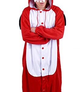 WOTOGOLD Animal Cosplay Costume Dragon Unisex-Adult Pajamas Red Medium