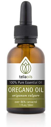 Teliaoils 100% Organic Oil of Oregano - Super Strength Over 86% Carvacrol - Premium Grade Wild Oregano Oil from The Mountains of Greece - Undiluted, Certified, Pure Oregano Essential Oil - 1 oz