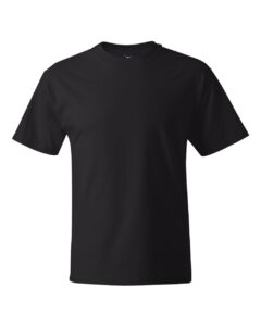 hanes mens 6.1 oz. beefy-t(5180)-black-3xl-4pk