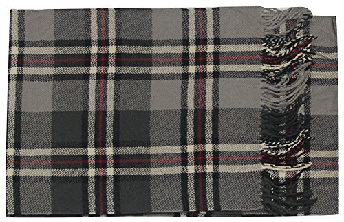 MINAKOLIFE Classic Cashmere Feel Winter Scarf in Rich Plaids