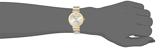 Anne Klein Women's AK/2435SVTT Diamond-Accented Two-Tone Bracelet Watch