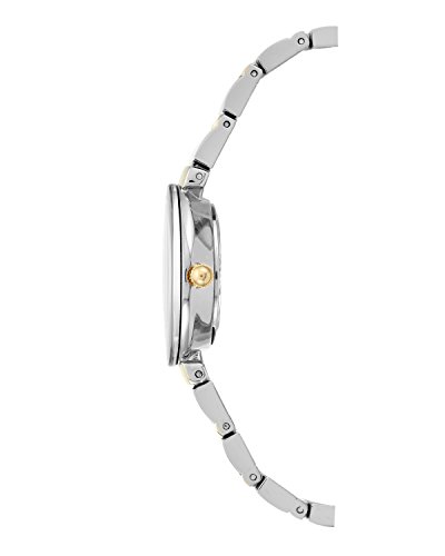 Anne Klein Women's AK/2435SVTT Diamond-Accented Two-Tone Bracelet Watch