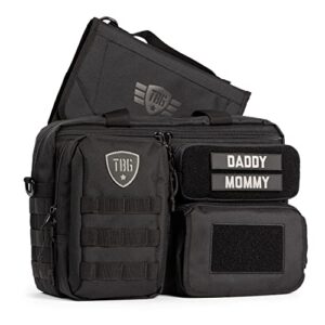 tactical baby gear deuce 3.0 tactical diaper bag with changing mat (black)