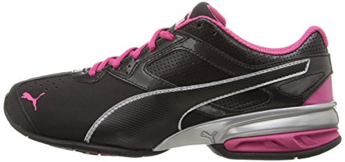 PUMA Women's Tazon 6 WN's fm Cross-Trainer Shoe, Black Silver/Beetroot Purple, 8 M US