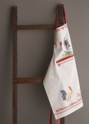 Maison d' Hermine Campagne 1 Piece 100% Cotton Apron with an Adjustable Neck & Visible Hidden Centre Pocket with Long Ties for Women/Men Chef (27.50"x31.50")