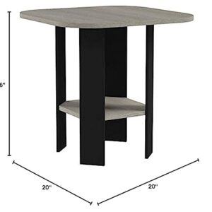 FURINNO Simple Design End/SideTable, 1-Pack, French Oak Grey/Black