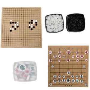 Inhyo GO Set and Chinese Korean Chess at Back Side / Go Board Games/ Go Stones Xiang-qi Board Game / baduk and janggi Sets