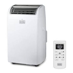 black+decker 12,000 btu portable air conditioner up to 550 sq. with remote control, white