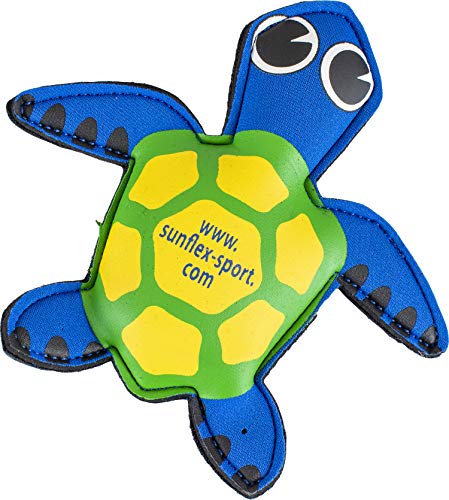 Sunflex Splash Puppies - Floating Neoprene Water Toy Set of Four That Includes 1 Starfish, 1 Turtle, 1 Fish, and 1 Seahorse - Waterproof and UV Resistant Pool Toy