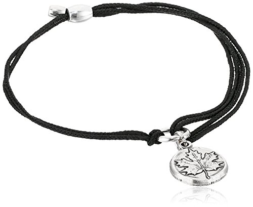 Alex and Ani Kindred Cord Maple Leaf Black Bracelet