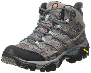 merrell women's moab 2 mid waterproof hiking boot, granite, 8 m us