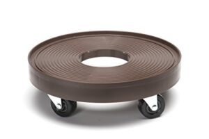 devault enterprises dev3015e 12 inch plant dolly with hole espresso