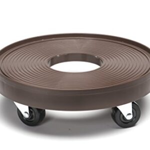 DeVault Enterprises DEV3015E 12 Inch Plant Dolly with Hole Espresso