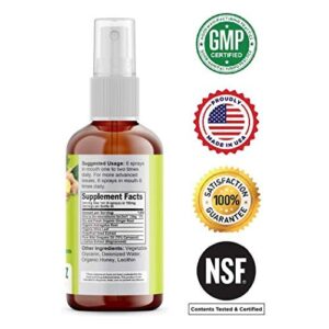 California Natural Immunity Shots 1oz Spray Opti-Zinc, Organic Ginger Root, Oregano Oil - Potent & Pure Immune System Booster - Immune System Support - 1oz