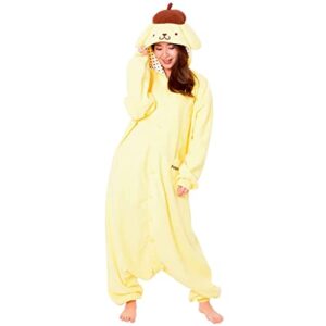 sazac kigurumi - pompompurin - onesie jumpsuit halloween costume (one size)