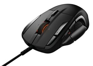 steelseries rival 500 mmo/moba 15-button programmable gaming mouse - 16,000 cpi, black