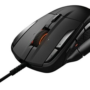 SteelSeries Rival 500 MMO/MOBA 15-Button Programmable Gaming Mouse - 16,000 CPI, Black