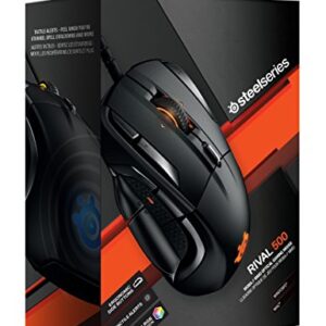 SteelSeries Rival 500 MMO/MOBA 15-Button Programmable Gaming Mouse - 16,000 CPI, Black