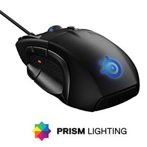 SteelSeries Rival 500 MMO/MOBA 15-Button Programmable Gaming Mouse - 16,000 CPI, Black