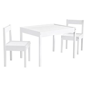 baby relax hunter 3 piece kiddy table and chair set, white