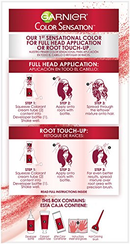 Garnier Color Sensation Hair Color Cream, 4.60 Cherry on Top (Dark Intense Auburn), (Pack of 3) (Packaging May Vary)