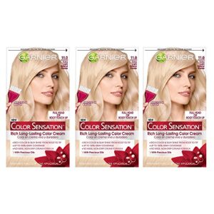 garnier color sensation hair color cream, 11.0 icing on the cake (ex light natural blonde), 3 count