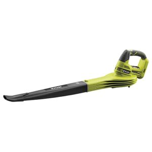 ryobi obl1820s one+ cordless blower, air speed (zero tool), 241 km/h, 18 v, hyper green and grey