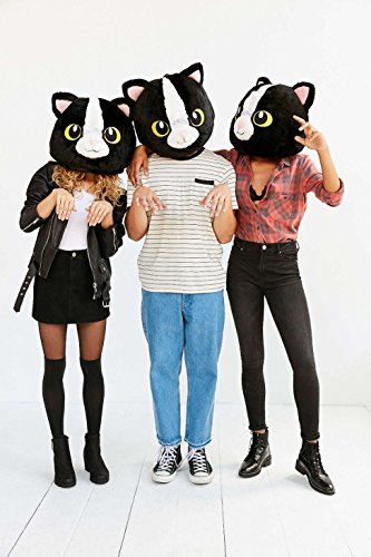 Clever Idiots Inc Animal Head Mask - Plush Costume for Halloween Parties & Cosplay (Cat)