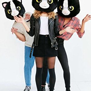 Clever Idiots Inc Animal Head Mask - Plush Costume for Halloween Parties & Cosplay (Cat)