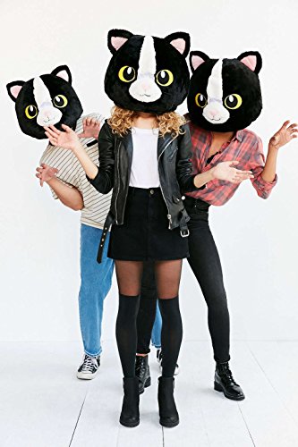 Clever Idiots Inc Animal Head Mask - Plush Costume for Halloween Parties & Cosplay (Cat)