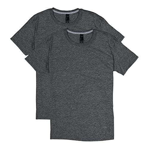 Hanes mens 2 Pack X-temp Performance T-shirt Shirt, Charcoal Heather, Medium US