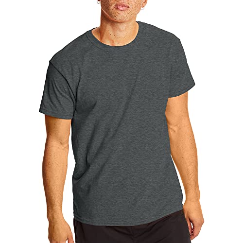 Hanes mens 2 Pack X-temp Performance T-shirt Shirt, Charcoal Heather, Medium US