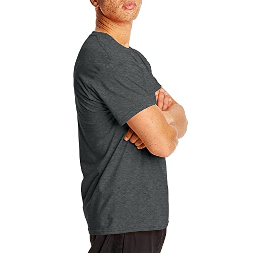 Hanes mens 2 Pack X-temp Performance T-shirt Shirt, Charcoal Heather, Medium US