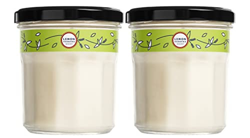 Mrs. Meyer's Soy Aromatherapy Candle, 35 Hour Burn Time, Made with Soy Wax and Essential Oils, Lemon Verbena, 7.2 oz- Pack of 2