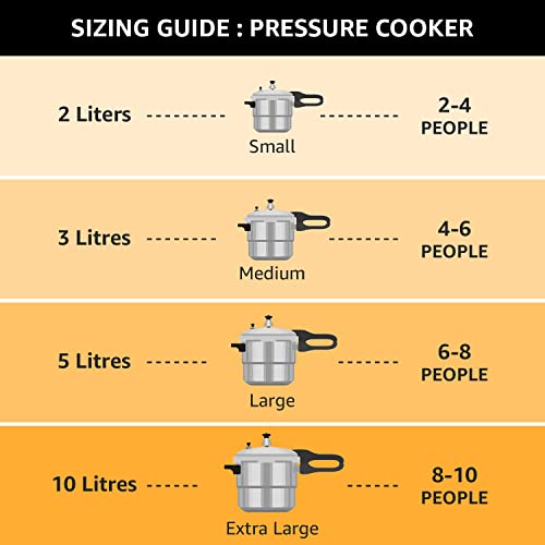 Pigeon Pressure Cooker - 3 Quart - Hard Anodized - Cook delicious food in less time: soups, rice, legumes, and more 3 Liters Black