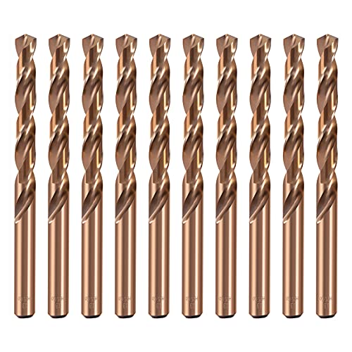 HSS Cobalt Drill Bit Set 3/32 Inch 10Pcs M35 Co Twist Jobber Length Steel Metal Drill Bits