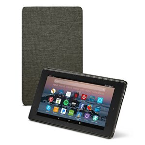 amazon fire 7 tablet case (7th generation, 2017 release), charcoal black