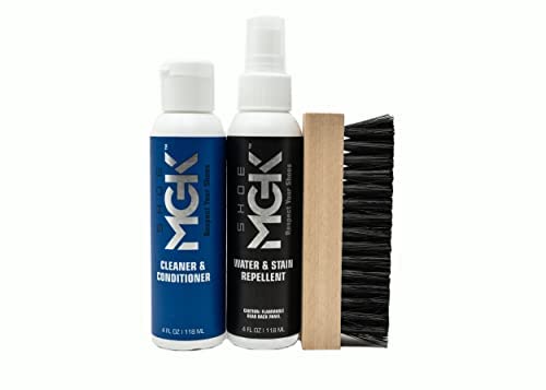 SHOE MGK Clean and Protect Kit - Shoe Care Kit for Athletic Shoes, Tennis Shoes, Sneakers, Suede Shoes, and More - Clean and Protect Your Favorite Shoes from Dirt, Grime, and Grease.