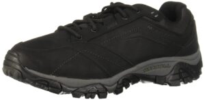 merrell men's moab adventure lace waterproof hiking shoe, black, 10 w us