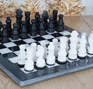 RADICALn Handmade Marble Weighted Black and White Staunton Tournament Chess Board Games Set - Elegant Home Décor Chess Game Sets Gift for Family