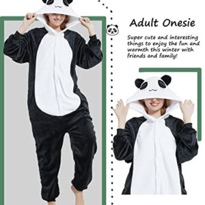 Très Chic Mailanda Panda Cosplay Pajamas Adult Unisex Onesies Animal Sleepwear Halloween Costume