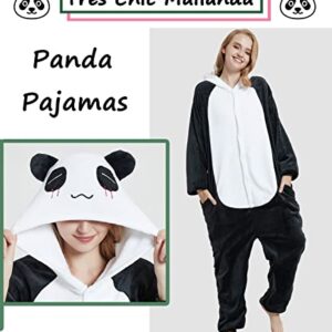 Très Chic Mailanda Panda Cosplay Pajamas Adult Unisex Onesies Animal Sleepwear Halloween Costume